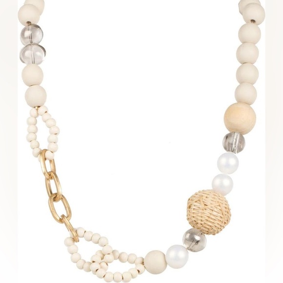 SAACHI | Jewelry | Saachi Joan Statement Beachy Natural Wood Glass ...
